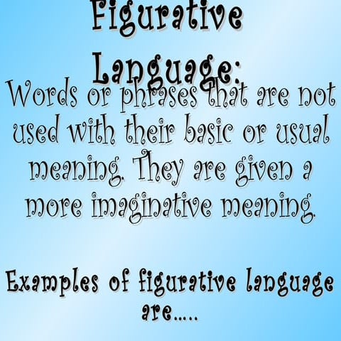 Figurative language! | PPT