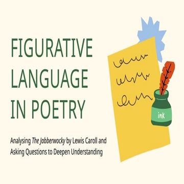 Figurative Language in Poetry Education Presentation in Cream Green ...