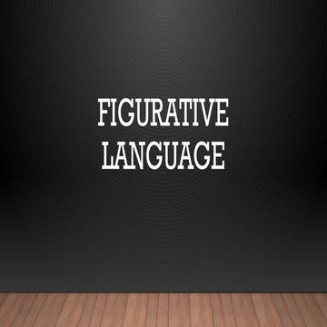 Figurative Language examples - Language Arts ESL | PDF