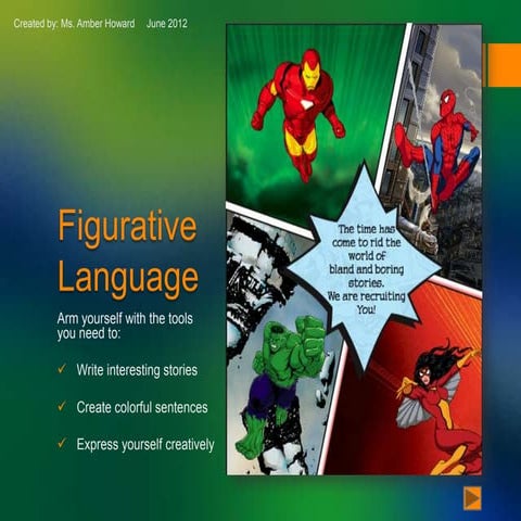 Figurative language non-linear power point | PPTX