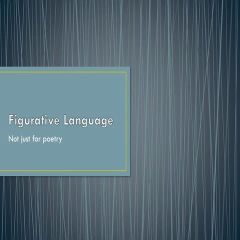 Figurative Language (Poetic Devices for Senior Students) | PPTX ...