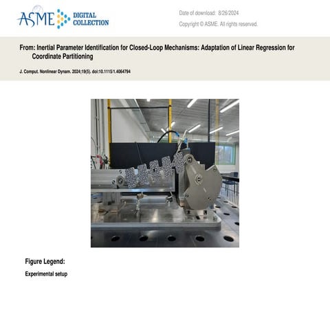 Inertial Parameter Identification for Closed-Loop Mechanisms_Adaptation of Linear Regression for ...