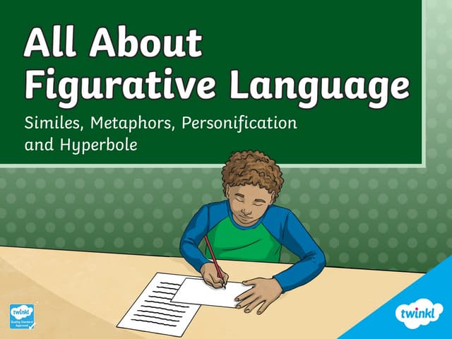 Figurative language simile, metaphor, personification, hyperbole | PPTX