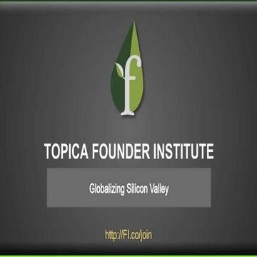 Founder Institute Introduction | PPTX