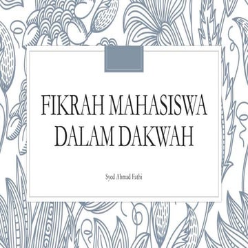 Fikrah Mahasiswa Dalam Dakwah | PPTX