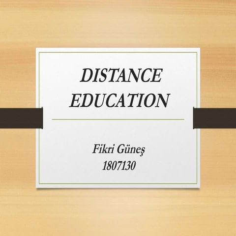 Distance Education | PPT