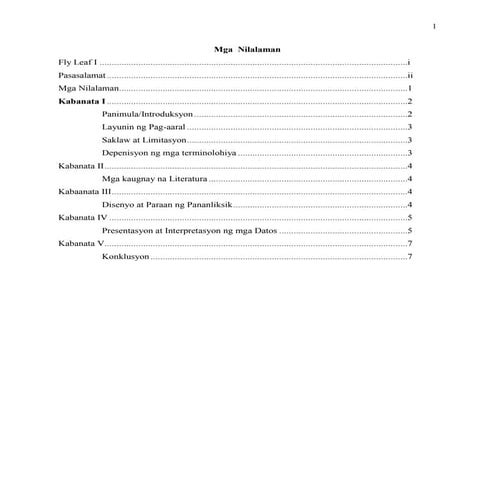THESIS (Pananaliksik) Tagalog | DOCX