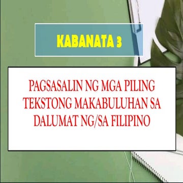 FIL.3-Kabanata-3-Modyul-2/FILIPINO 3 PAGE 3 | PPT