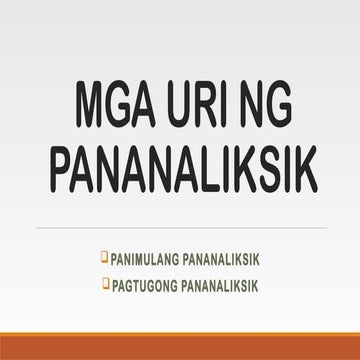 ILAN LAMANG SA MGA URI NG PANANALIKSIK.pptx