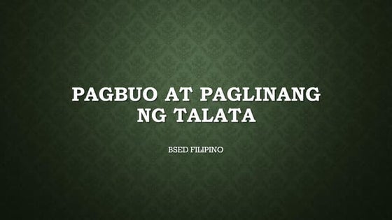 Paggawa ng talata.ppt