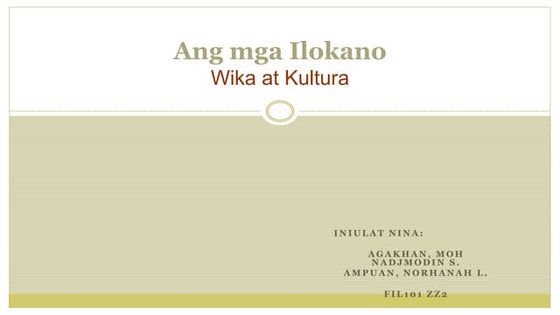 Ilocano | PPTX