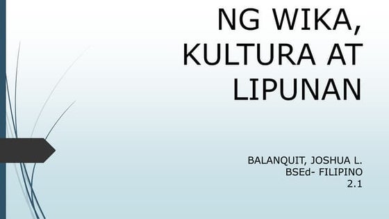Fil1 aralin 1-katuturan at katangian ng wika | PDF