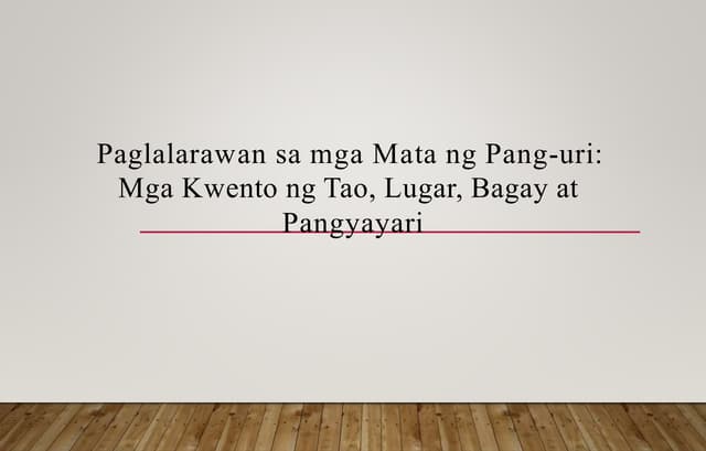 lesson plan pang-uring panlarawan | PPTX