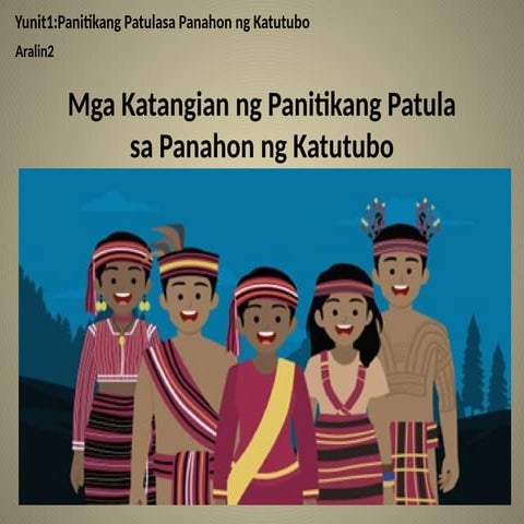 Katangian ng Panitikang Patula sa Panahon ng Katutubo | PPTX