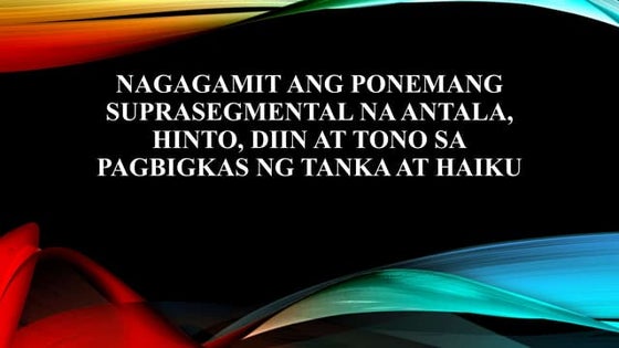 Mga uri ng diin | PPT
