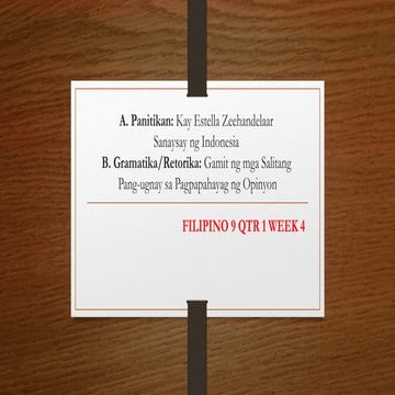 FIL9 QTR1 WEEK 4 powerpoint presentation | PPT