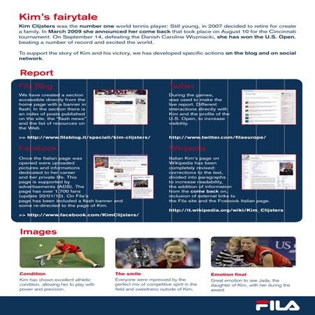 Fila Digital - Clijsters Come Back Eng | PDF