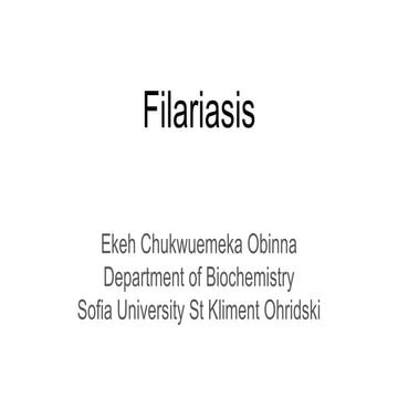 Classification of Microfilaria | DOCX