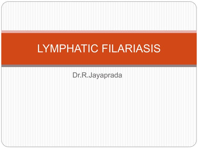 Filariasis laboratory diagnosis | PPTX