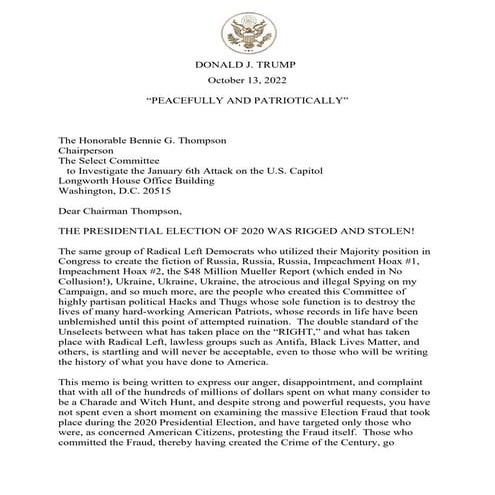 Trump Letter | PDF