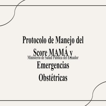 Score mama y claves obstetricas | PDF