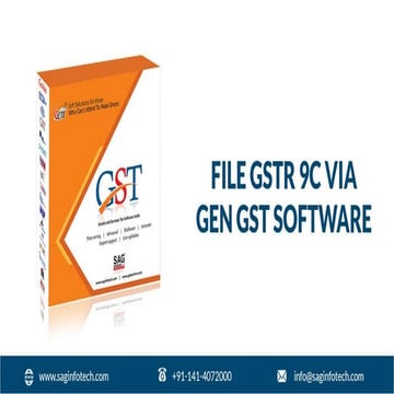 Gen GST Return Filing and Billing Software to Easily File the GSTR 9C Annual Audit Form | PDF