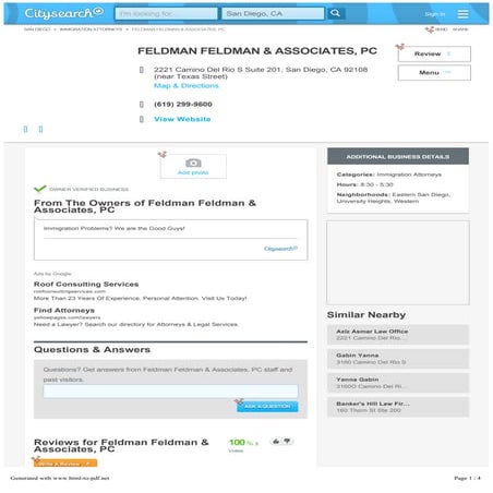 FELDMAN FELDMAN & ASSOCIATES, PC | PDF | Legal Services Industry ...