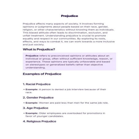 BIASNESS, PREJUDICE, STEREOTYPE AND RACISM | PDF