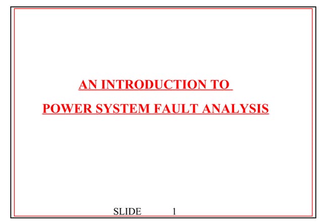 Fault Level Calculation | PPTX