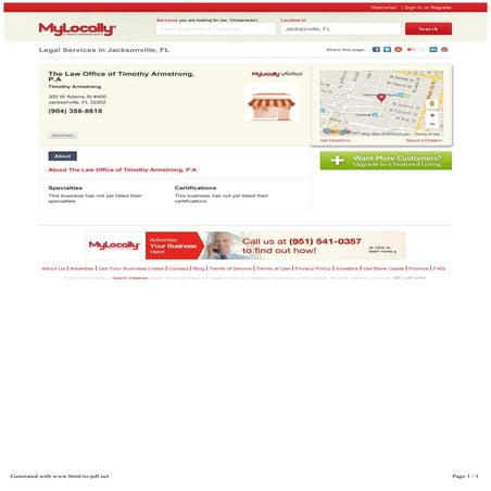 The Law Office of Timothy Armstrong, P.A | PDF