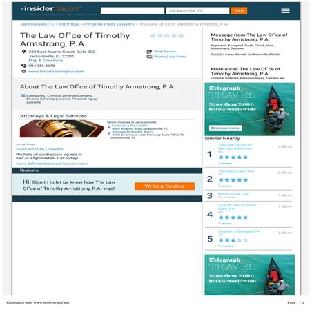 The Law Office of Timothy Armstrong, P.A. | PDF