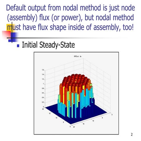 PWR reactor power distribution, 2D 2 group nodal assembly power | PPT