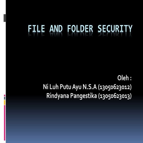 File and folder security | PPT