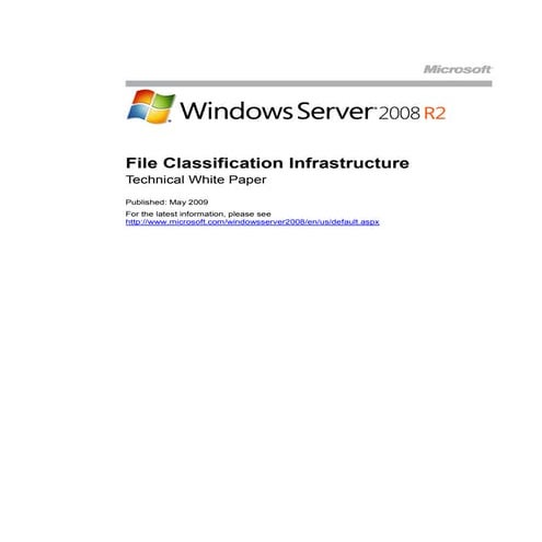 Microsoft India - File classification infrastructure whitepaper | PDF