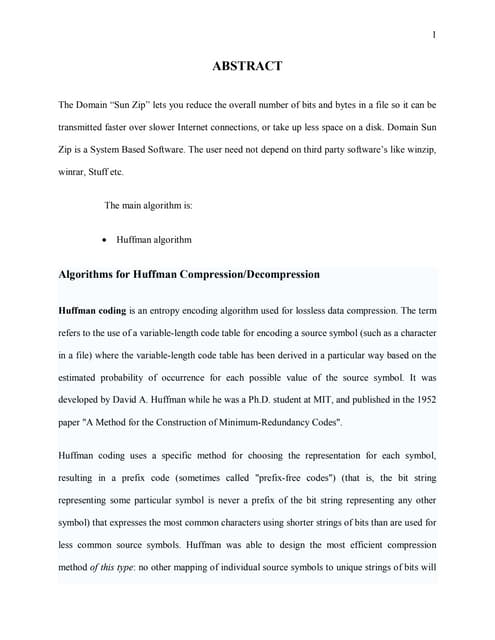 File Compression Sunzip Huffman Algorithm Pdf 9387