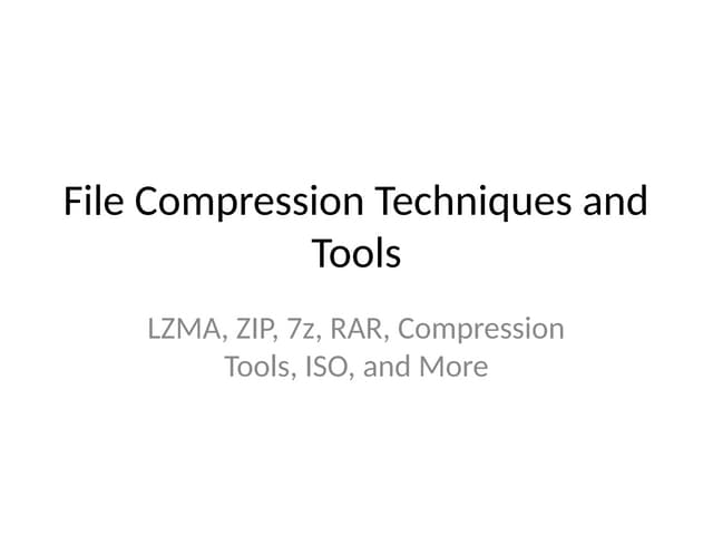 7-zip compression settings guide | PDF