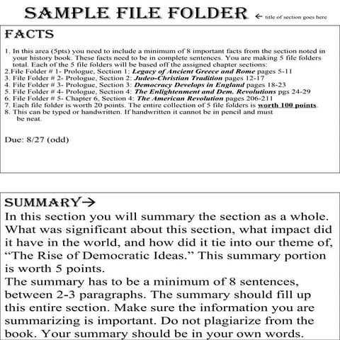 File folder project | PPT