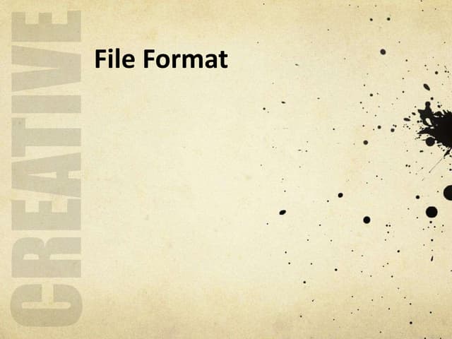 File formats and its types | PPTX