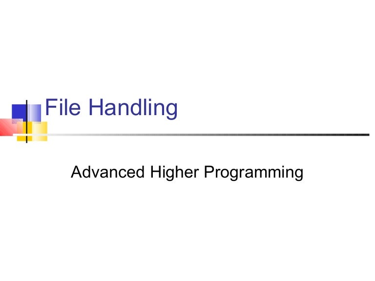 File Handling