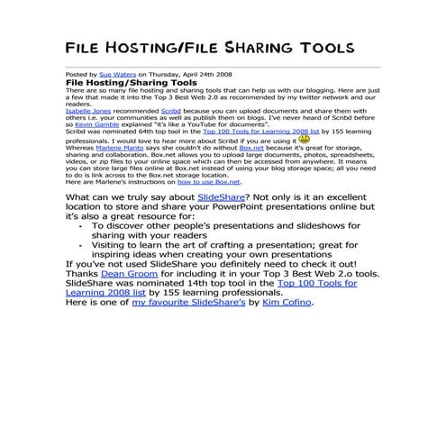 Top 10 online document sharing websites | DOCX