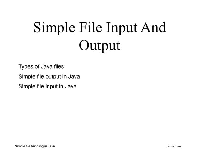 File Io Ppt