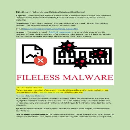 Fileless Malware Pdf