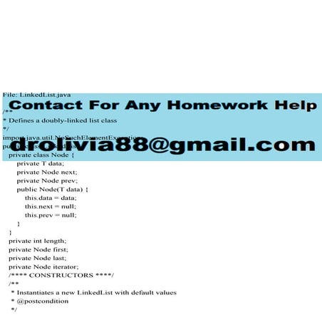 File Linkedlistjava Defines A Doubly Lpdf