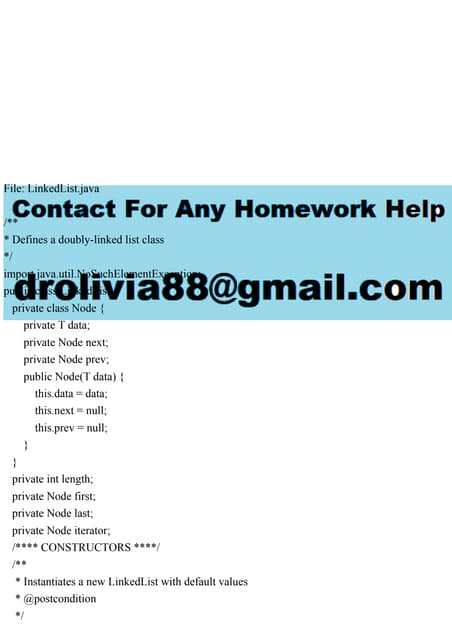 File Linkedlistjava Defines A Doubly Lpdf