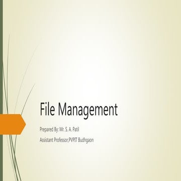 File Management in Operating System