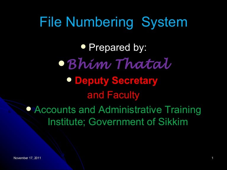 File Numbering System file-numbering-system