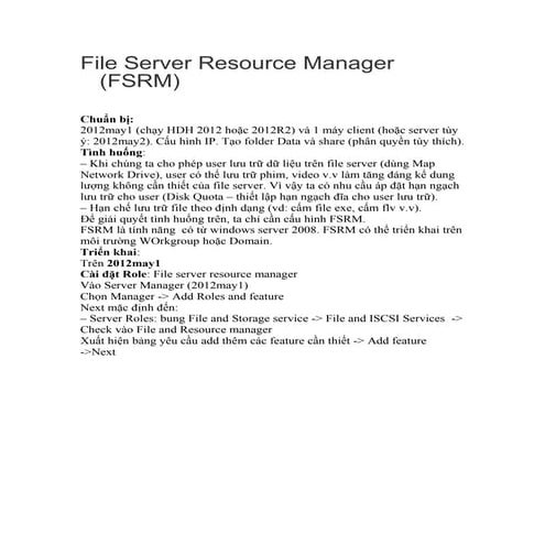 File server resource manager | DOC