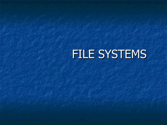File System Os Ppt 1298