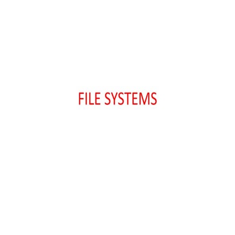 File System in Operating System