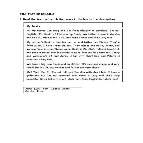 File Test 02 Reading | DOC